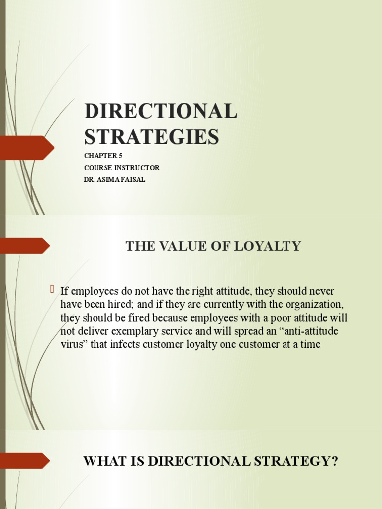 Chapter 5 DIRECTIONAL STRATEGIES | PDF | Strategic Planning | Goal