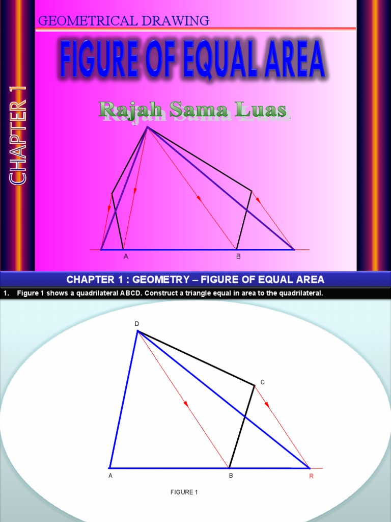 Engineering Drawing Form 4 - Figure of Equal Area | PDF | Rectangle | Area