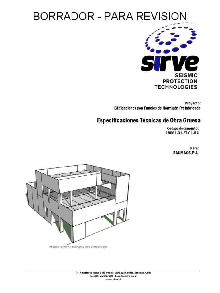 PR-CC-025-25-ET-01-RA - ETOG Prefabricados Baumax | PDF | Hormigón | Acero