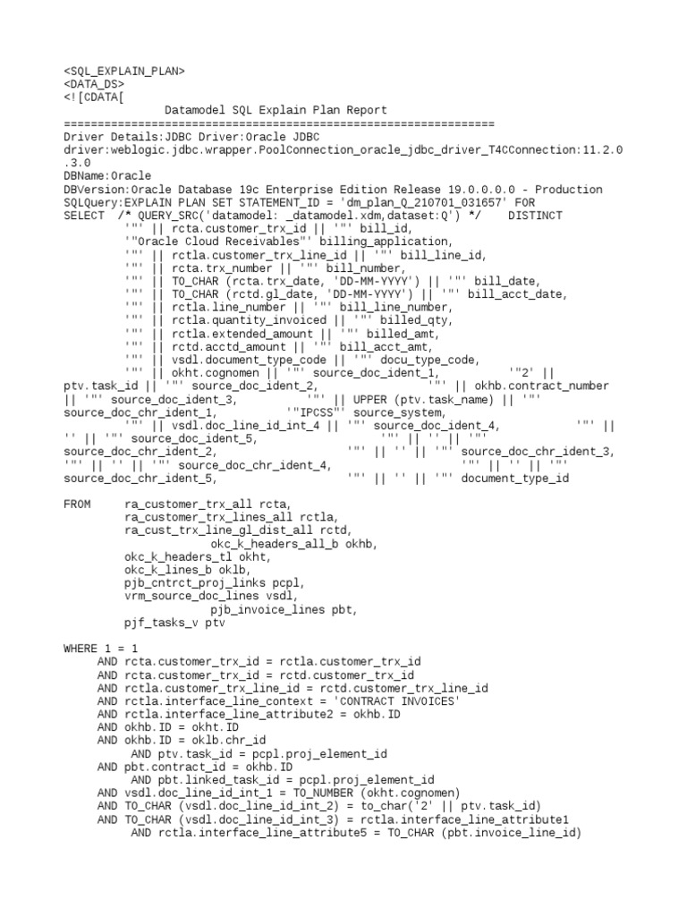 Explain Plan Pdf Database Index Computer Programming