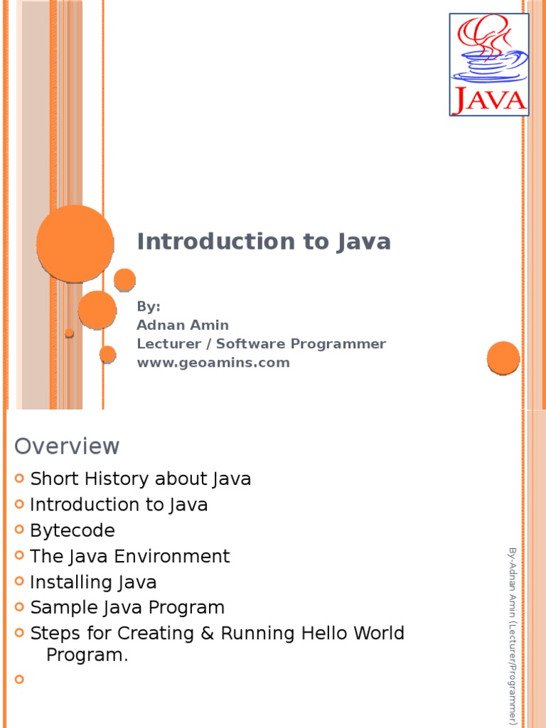 Lesson01 Introduction To Java | PDF | Java Virtual Machine | Java ...