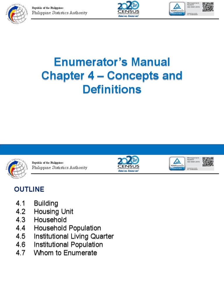 Census Concepts & Definitions Guide | PDF | Census | Household