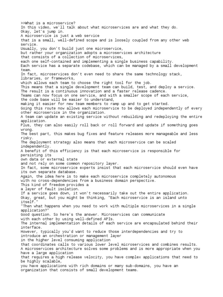 What is a microservice architecture | PDF | Computer Programming | Information Age