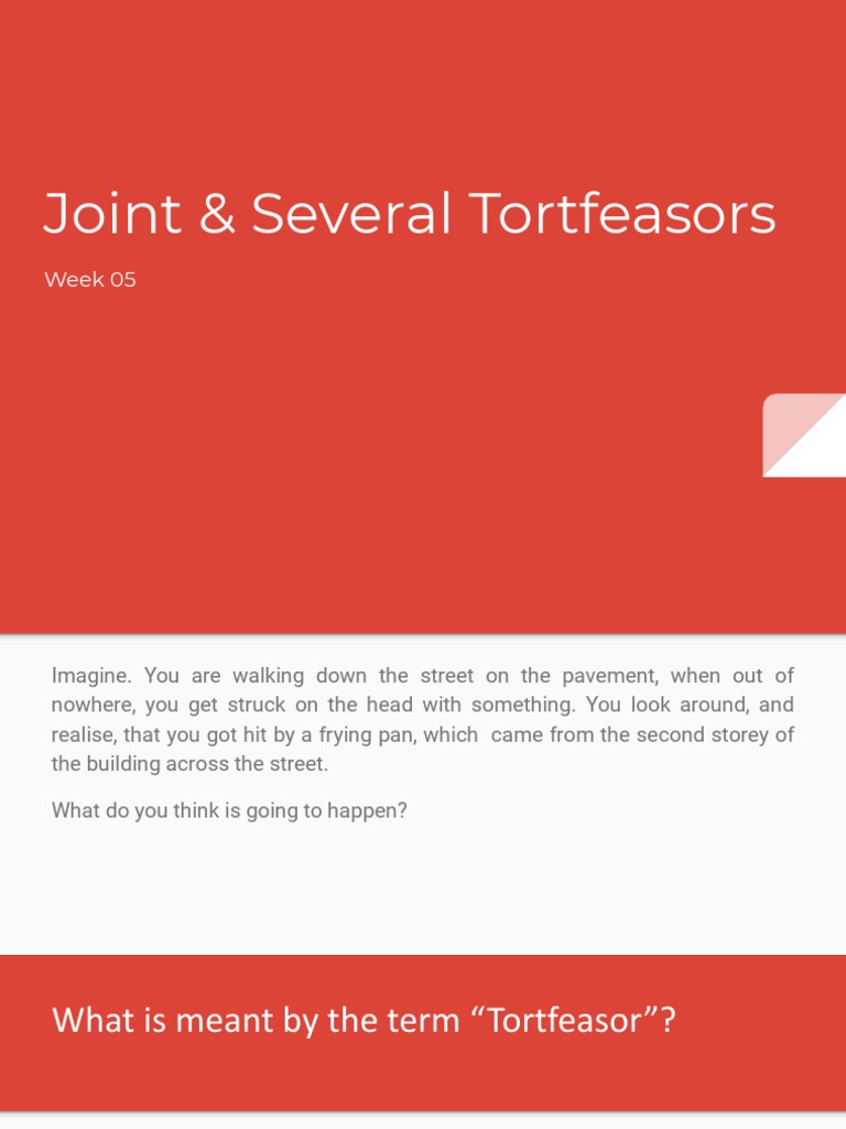 5.2 Joint & Several Tortfeasors | PDF | Tort | Legal Liability 5.2 Joint & Several Tortfeasors | PDF | Tort | Legal Liability