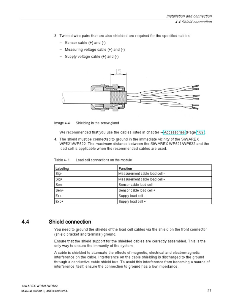 Manual SIWAREX WP521 WP522 en - PDF Page 27 | PDF | Electromagnetic Interference | Computer ...