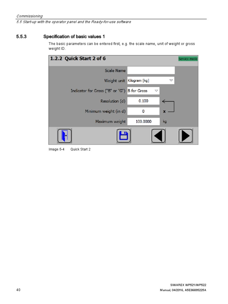 Manual SIWAREX WP521 WP522 en - PDF Page 40 | PDF