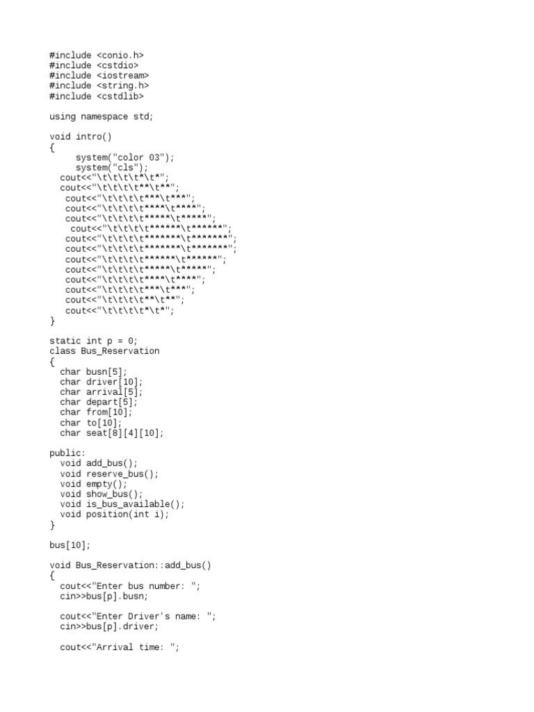 Bus Reservation System | PDF | Computer Programming | Software Engineering