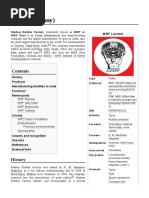 Company Profile - MRF LTD | PDF | Technology & Engineering