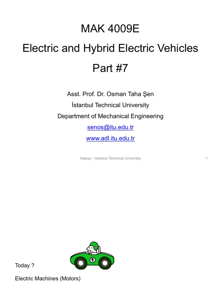 Ev - Part 07 - Electric Machines | PDF | Electric Motor | Mechanical Engineering