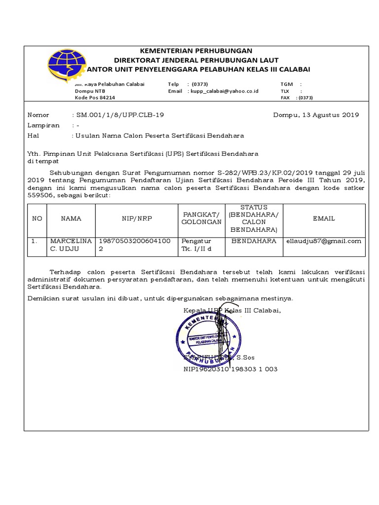 Format Surat Usulan | PDF