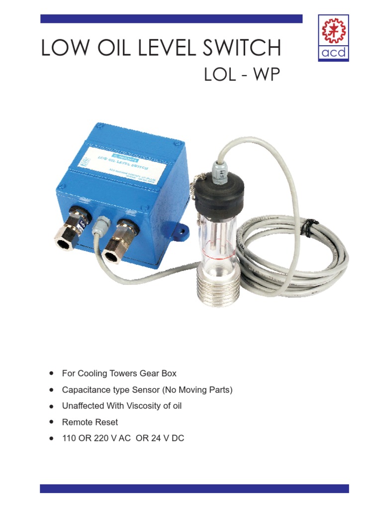 Low Oil Level Switch | Download Free PDF | Switch | Electrical Equipment