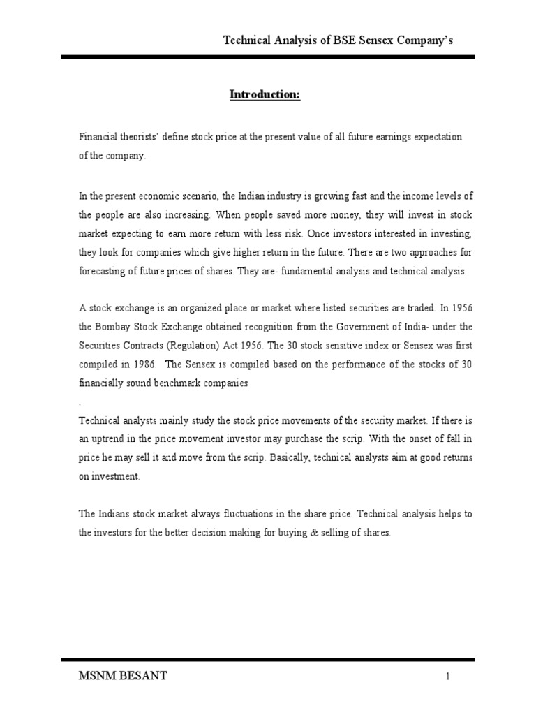 Data Analysis | PDF | Technical Analysis | Stocks