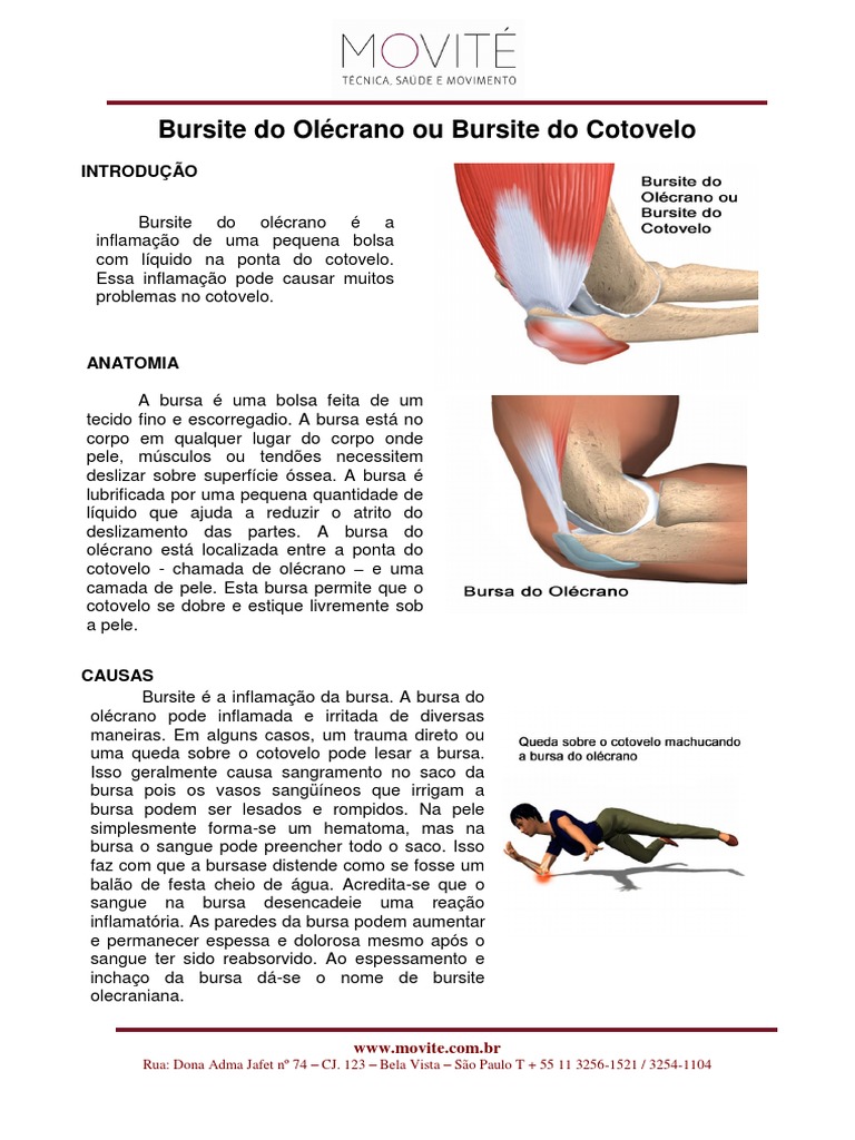 Bursite do Olécrano: Causas, Sintomas e Tratamentos para a Inflamação ...