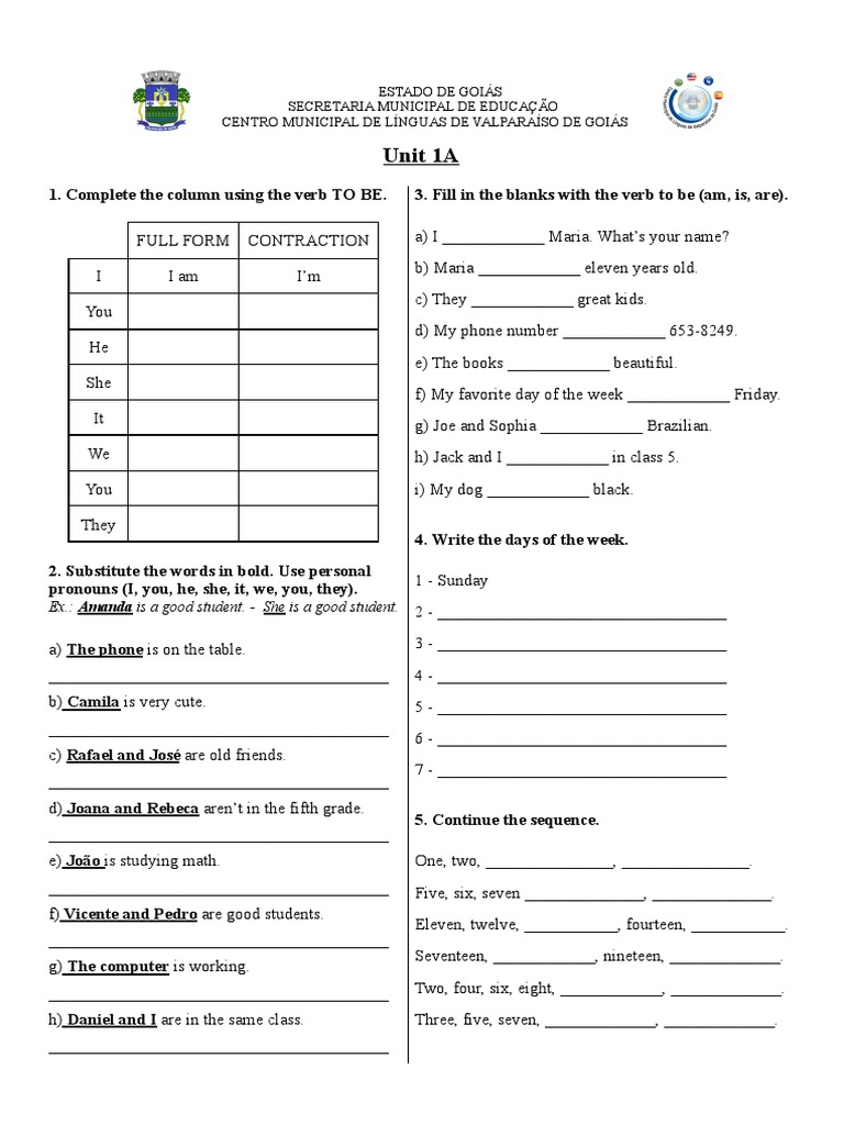 Book 1 - Unit 1A | PDF