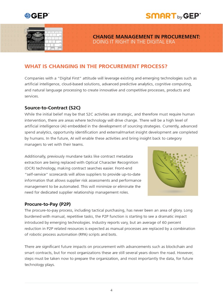 Change Management in Procurement | PDF | Change Management | Artificial ...