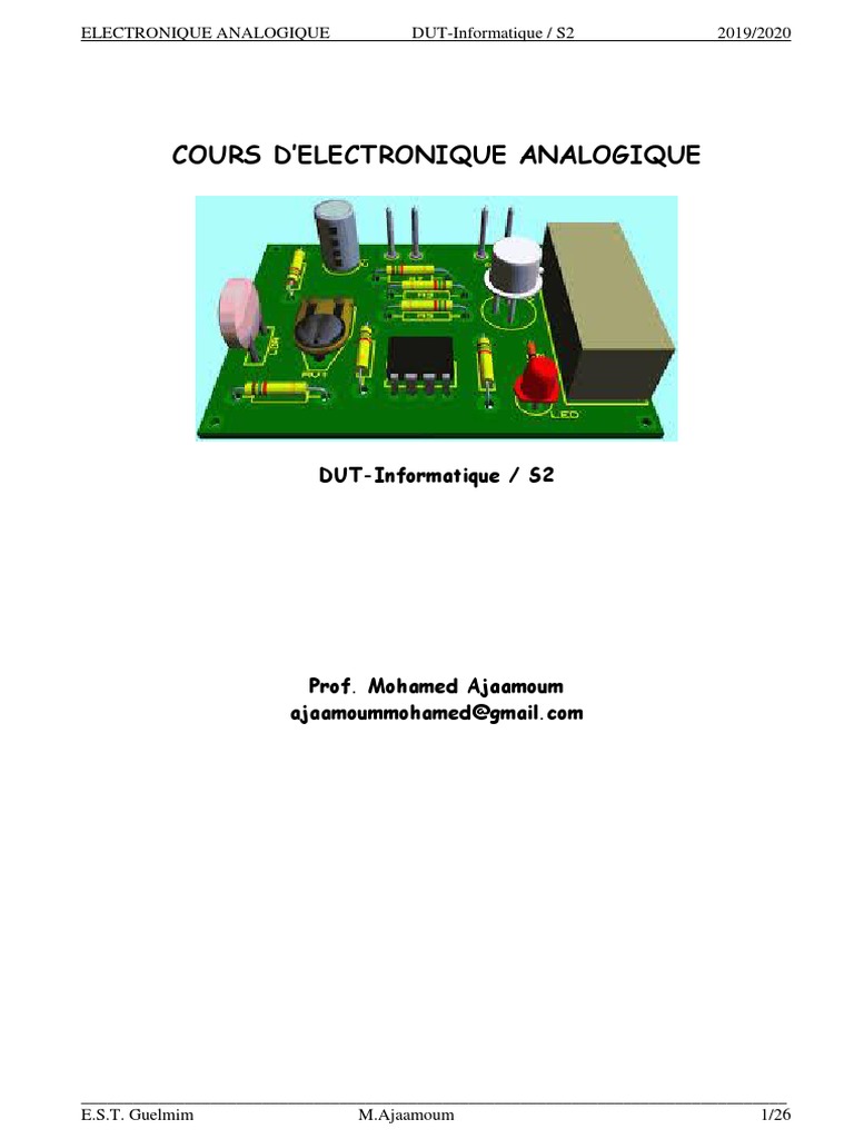 Support Cours Diode Transistors Ajaamoum 2019 | PDF | Semi-conducteurs ...