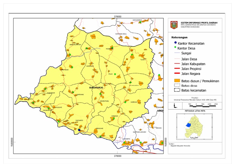 Peta Administrasi Sukoharjo | PDF