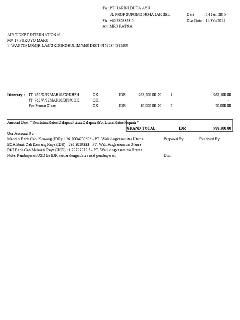 International Flight Ticket Bookings for Various Clients | PDF ...