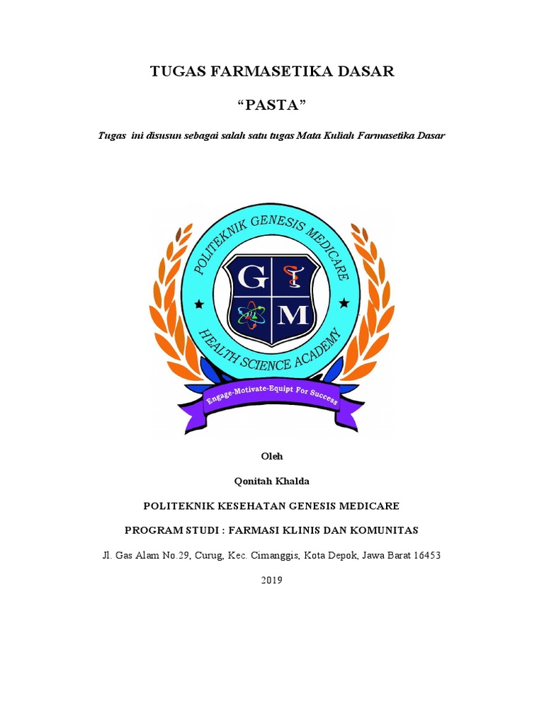 Karakteristik dan Contoh Sediaan Pasta | PDF