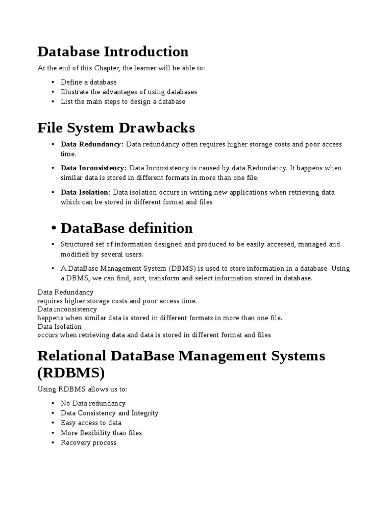 Introduction To DB Management | PDF | Databases | Relational Database