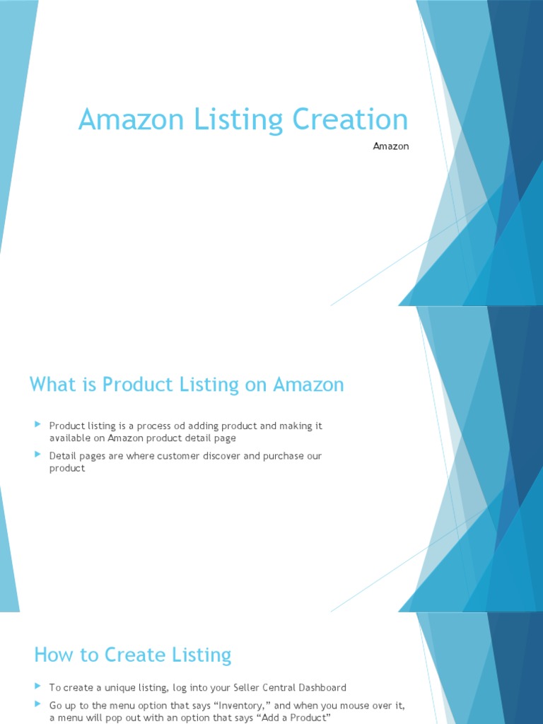 Amazon Listing Creation | PDF