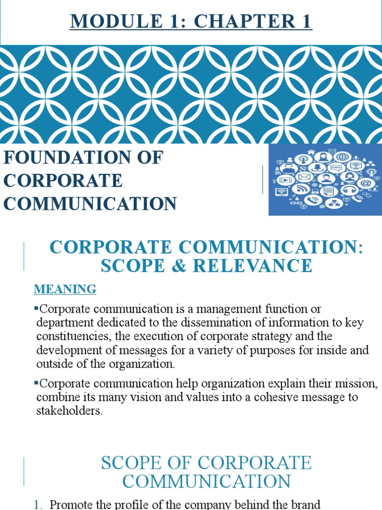 Module 1: Chapter 1: Foundation of Corporate Communication | PDF | Defamation | Copyright ...