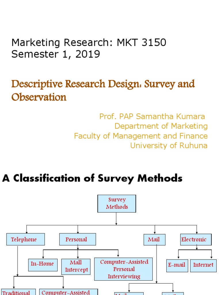 Descriptive Research Design | PDF | Survey Methodology | Bias
