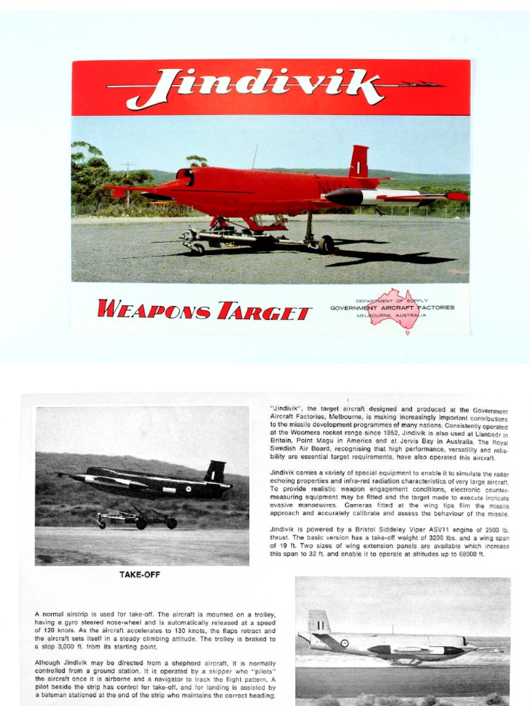 Australian Government Aircraft Factory (GAF) Jindivik Target Drone ...