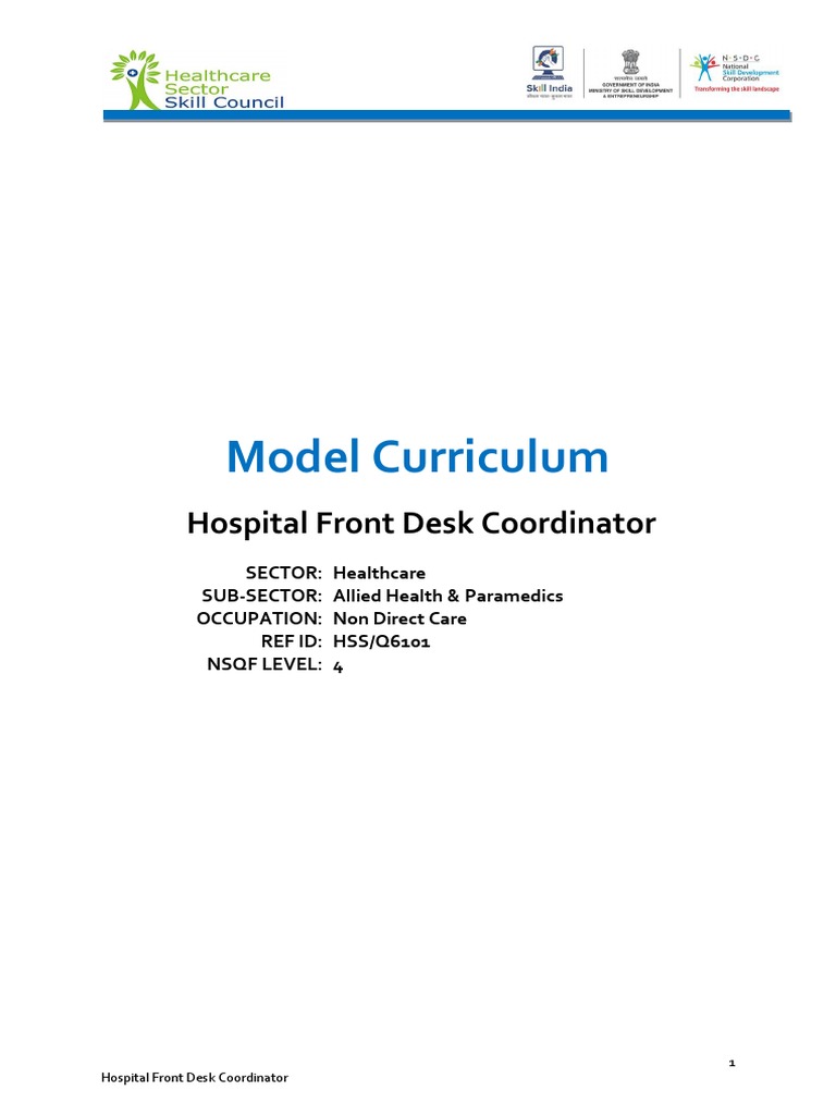 Annexure 3 MC-Hospital Front Desk Coordinator | PDF | Cardiopulmonary ...
