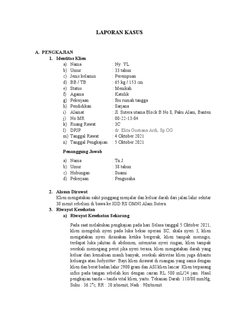 LK Sectio Caesar | PDF | Kesehatan Holistik