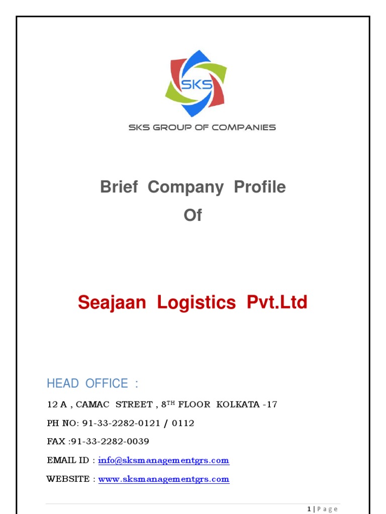 Seajaan Logistics Company Overview | PDF | Cargo | Containerization