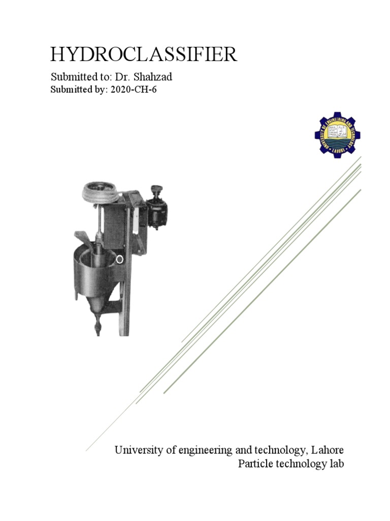 Hydroclassifier (2020-CH-6) | PDF | Drag (Physics) | Applied And ...