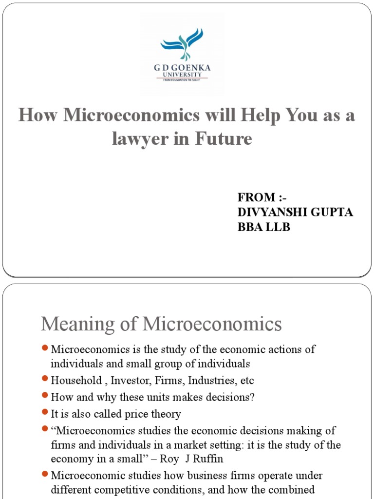 Unit 1 Introduction To Microeconomics | PDF | Microeconomics | Economics