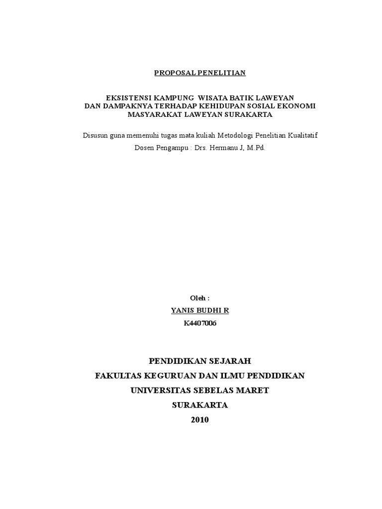 Dampak Kampung Wisata Batik Laweyan | PDF | Perjalanan