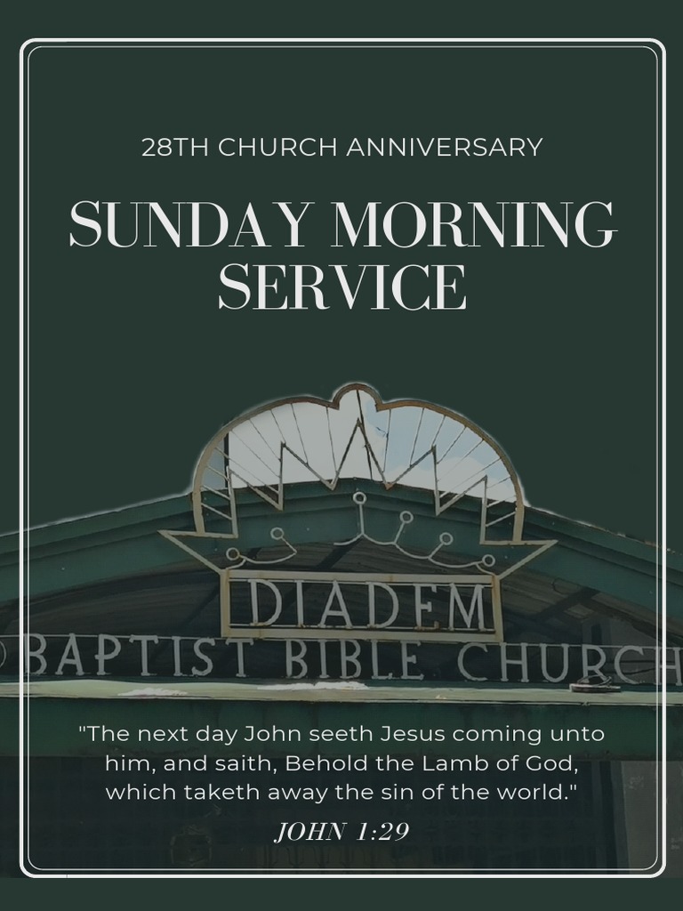 Sunday Morning Service: 28Th Church Anniversary | PDF | Religious ...