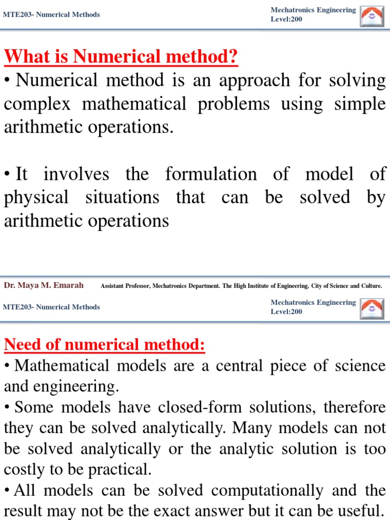 Introduction-Numerical Methods | PDF | Numerical Analysis | Accuracy ...