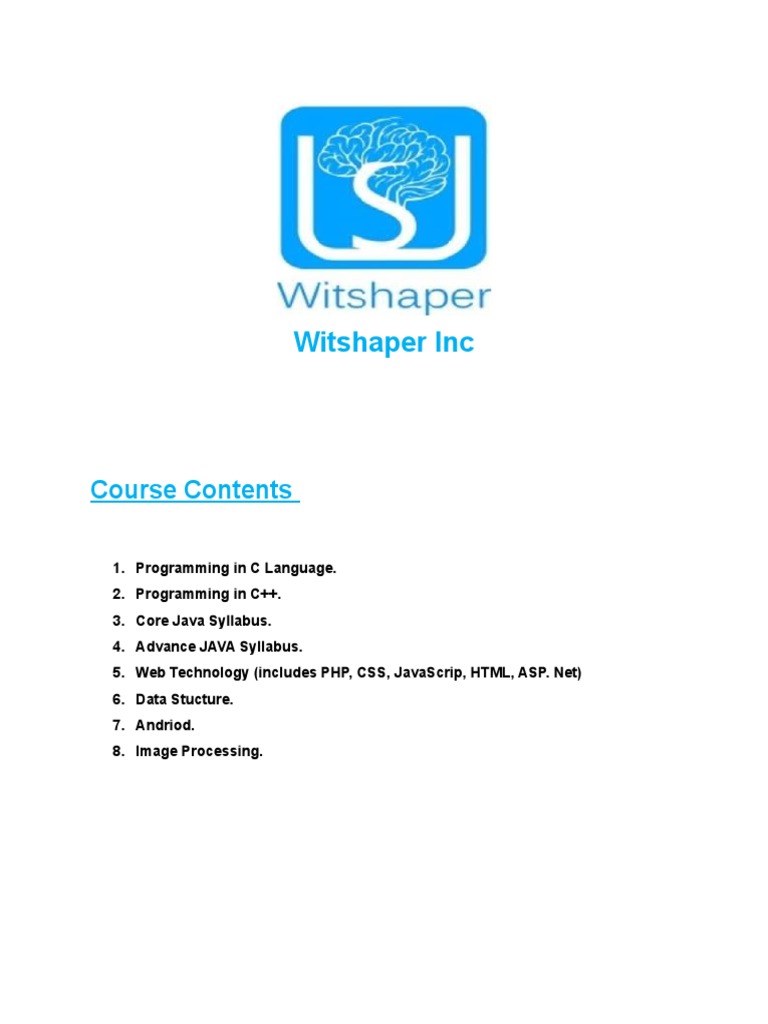 Programming Syllabus | PDF | Class (Computer Programming) | Html Element