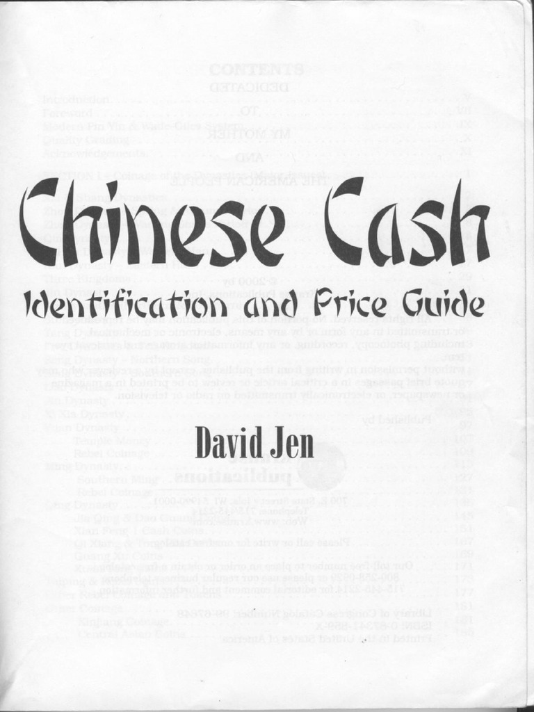 (2000) Chinese Cash Identification and Price Guide | PDF