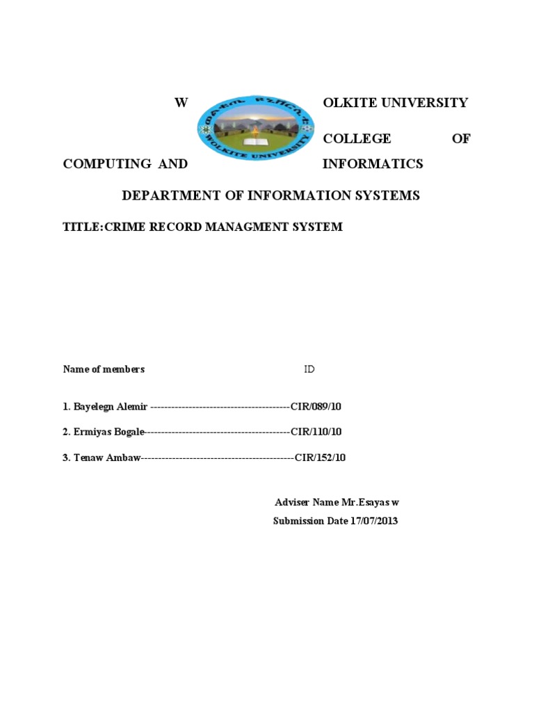 Crime Record Management System Project | PDF | World Wide Web ...