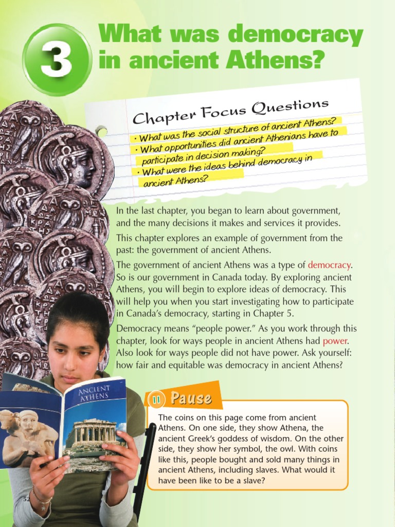 What Was Democracy in Ancient Athens?: Chapter Focus Questions | PDF ...