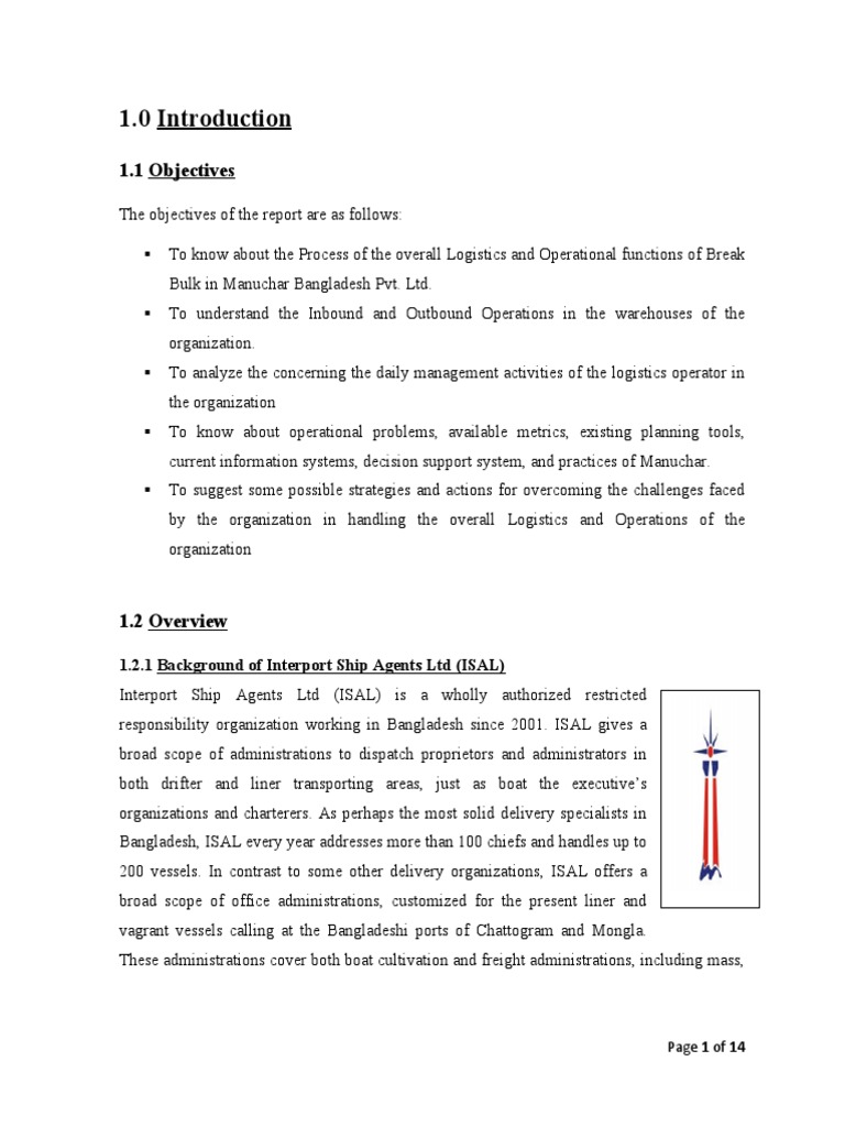 Logistics Operations at Manuchar Bangladesh | PDF | Logistics | Warehouse