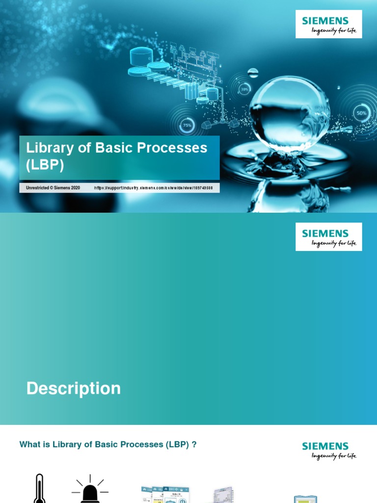 Library of Basic Processes (LBP) : Unrestricted © Siemens 2020 | PDF ...