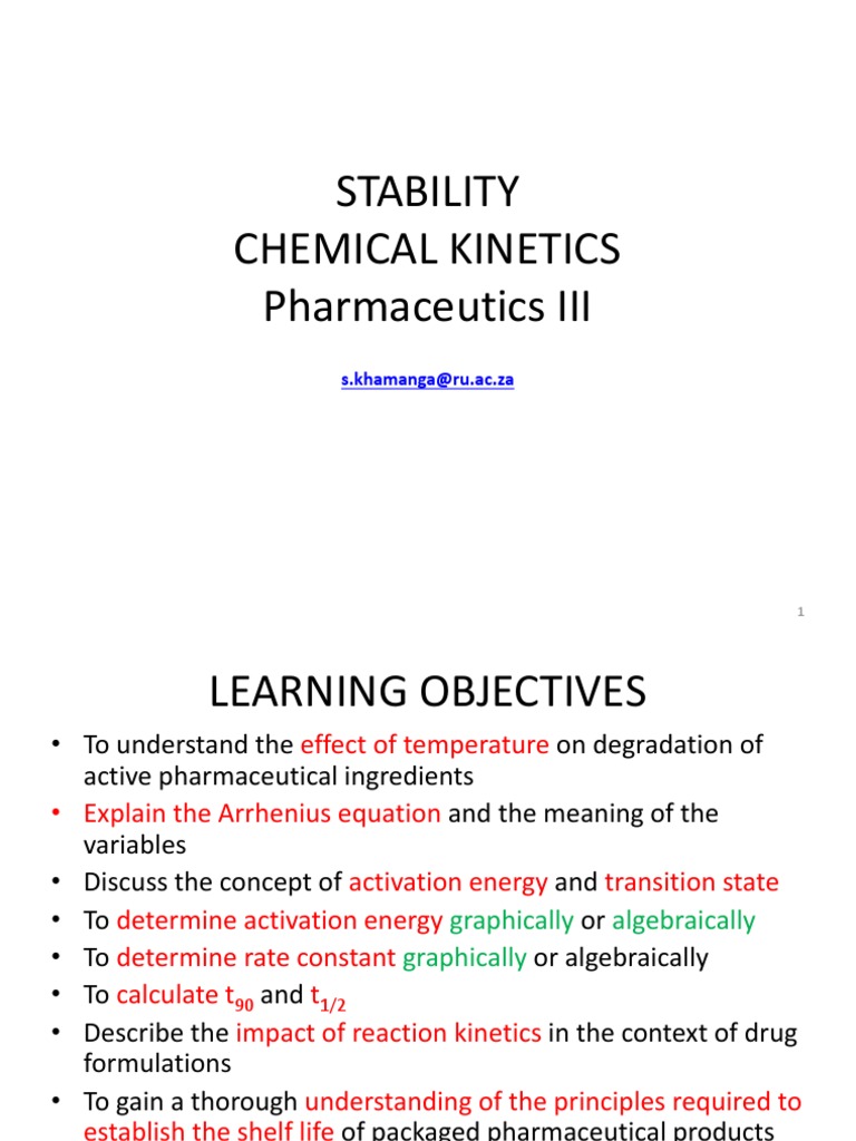 KHAMANGA-Pharmaceutics 3 - Stability 2021-AUGUST 2021 | PDF ...