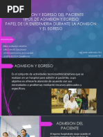 Ingreso y Egreso Del Paciente | PDF | Hospital | Enfermería