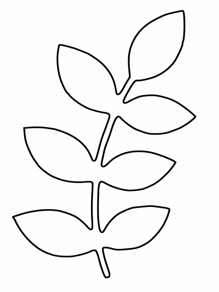 Molde de Hojas Con Ramas para Descargar Gratis Vto | PDF