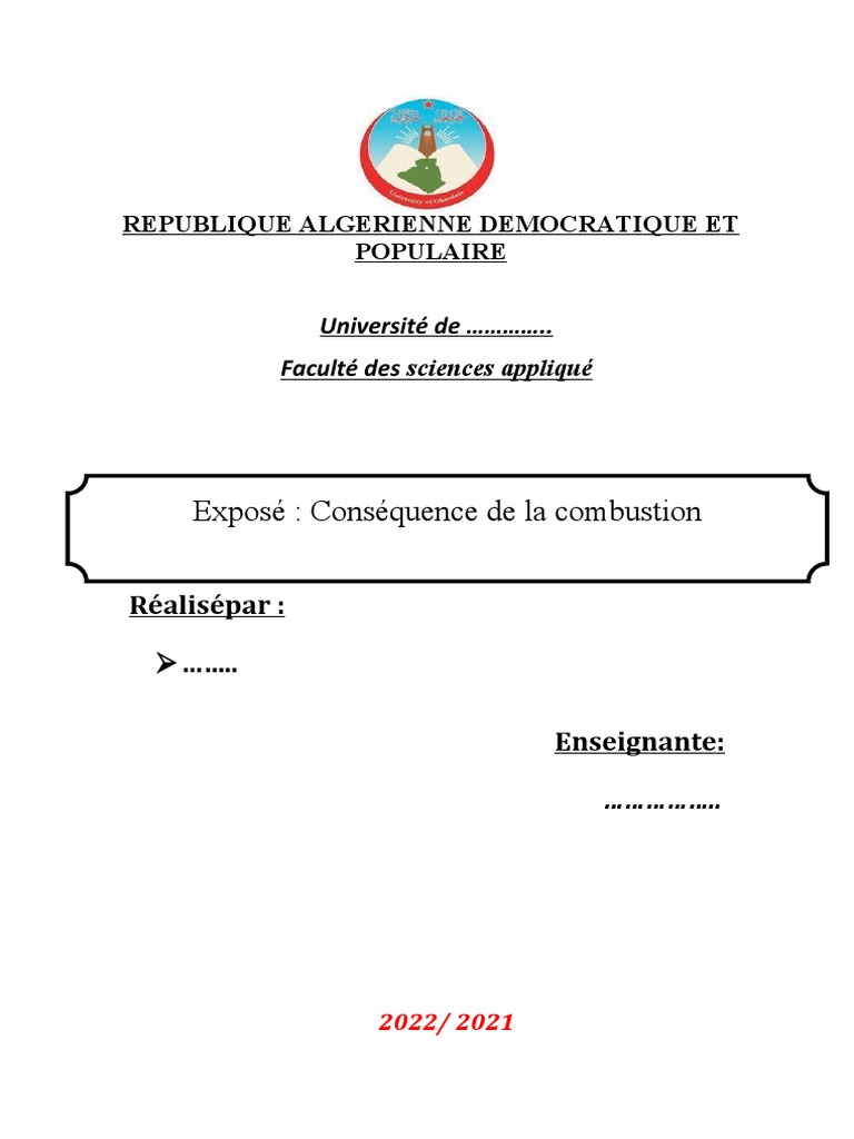 Conséquence de La Combustion2 | PDF | La combustion | Chimie