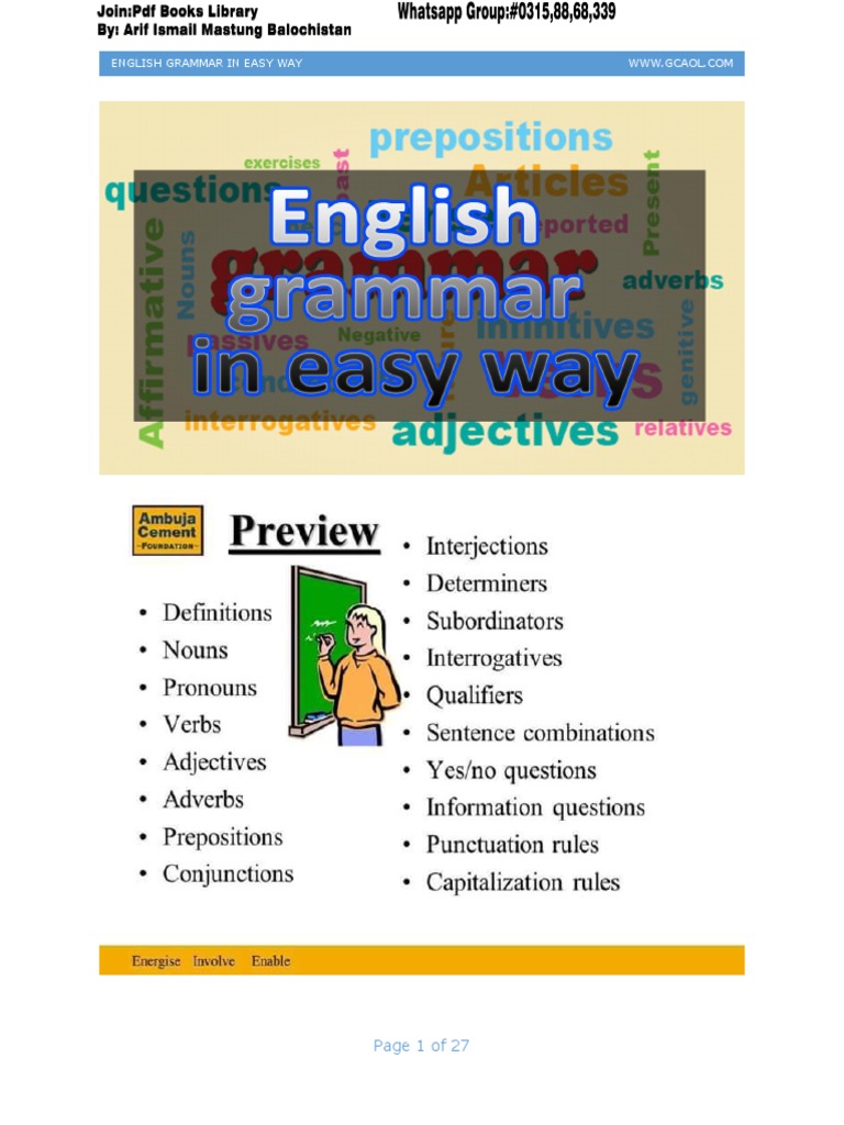 Easy English Grammar Guide | PDF