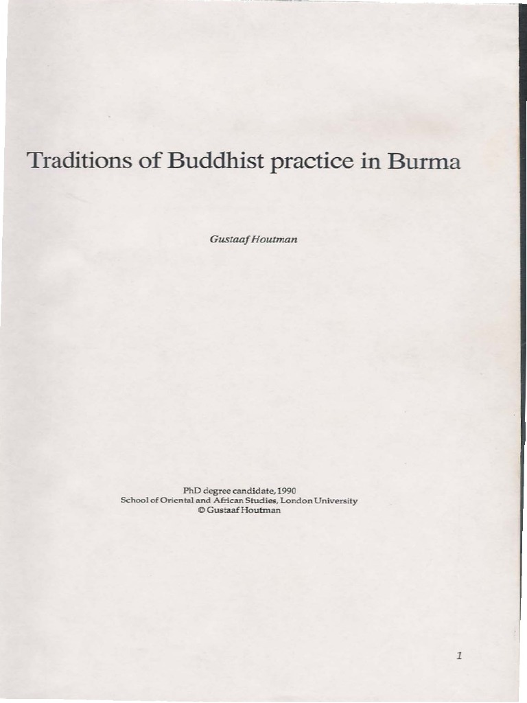 Burmese Traditions of Buddhist Practice | PDF | Noble Eightfold Path ...