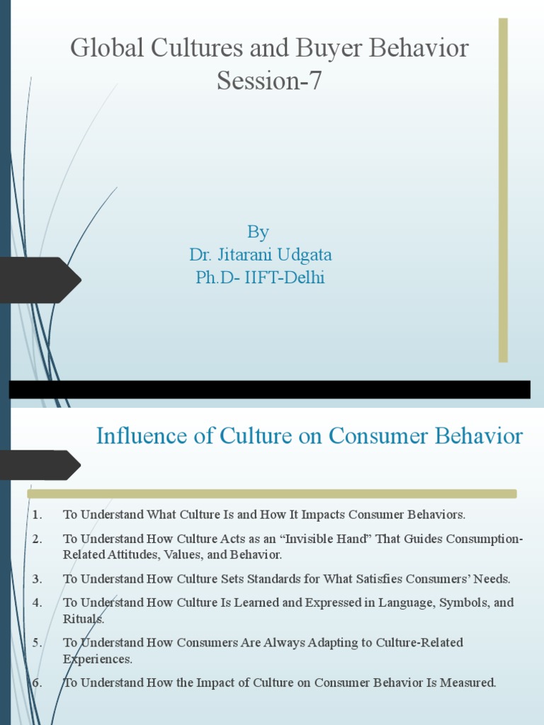 Global Cultures and Buyer Behaviour - IMM | PDF | Consumer Behaviour ...