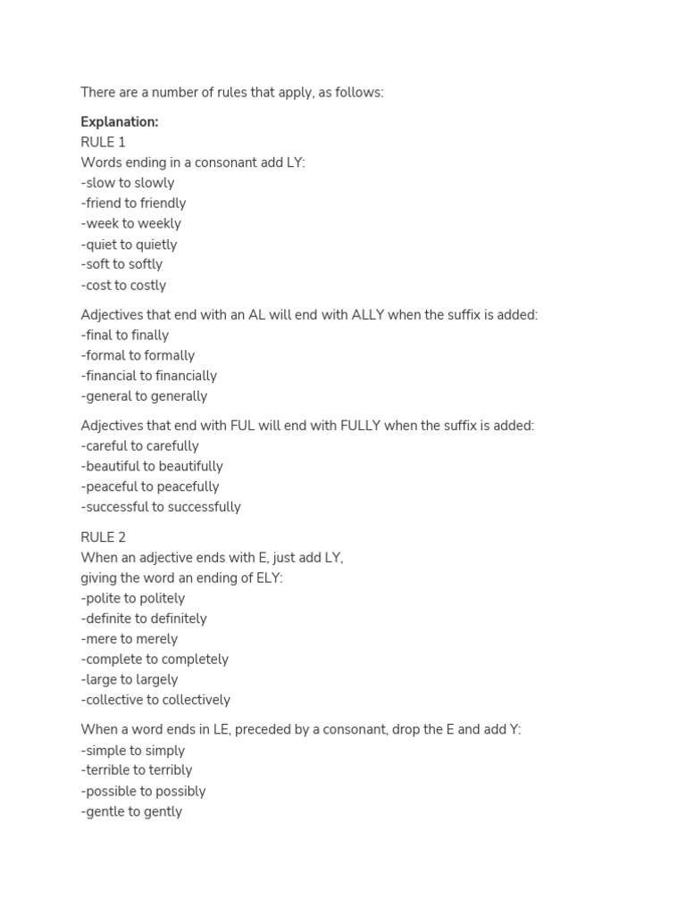 Ely Ley Ly Rules | PDF